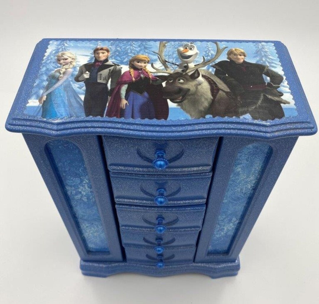 Disney's Frozen Anna and Elsa Upcycled Jewelry & Trinket Box - Etsy
