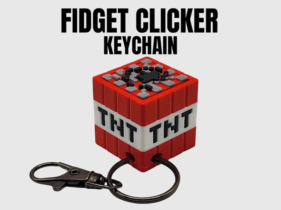 TNT Fidget Clicker Keychain, Keycap Fidget Toy, Key Clicker Fidget ...
