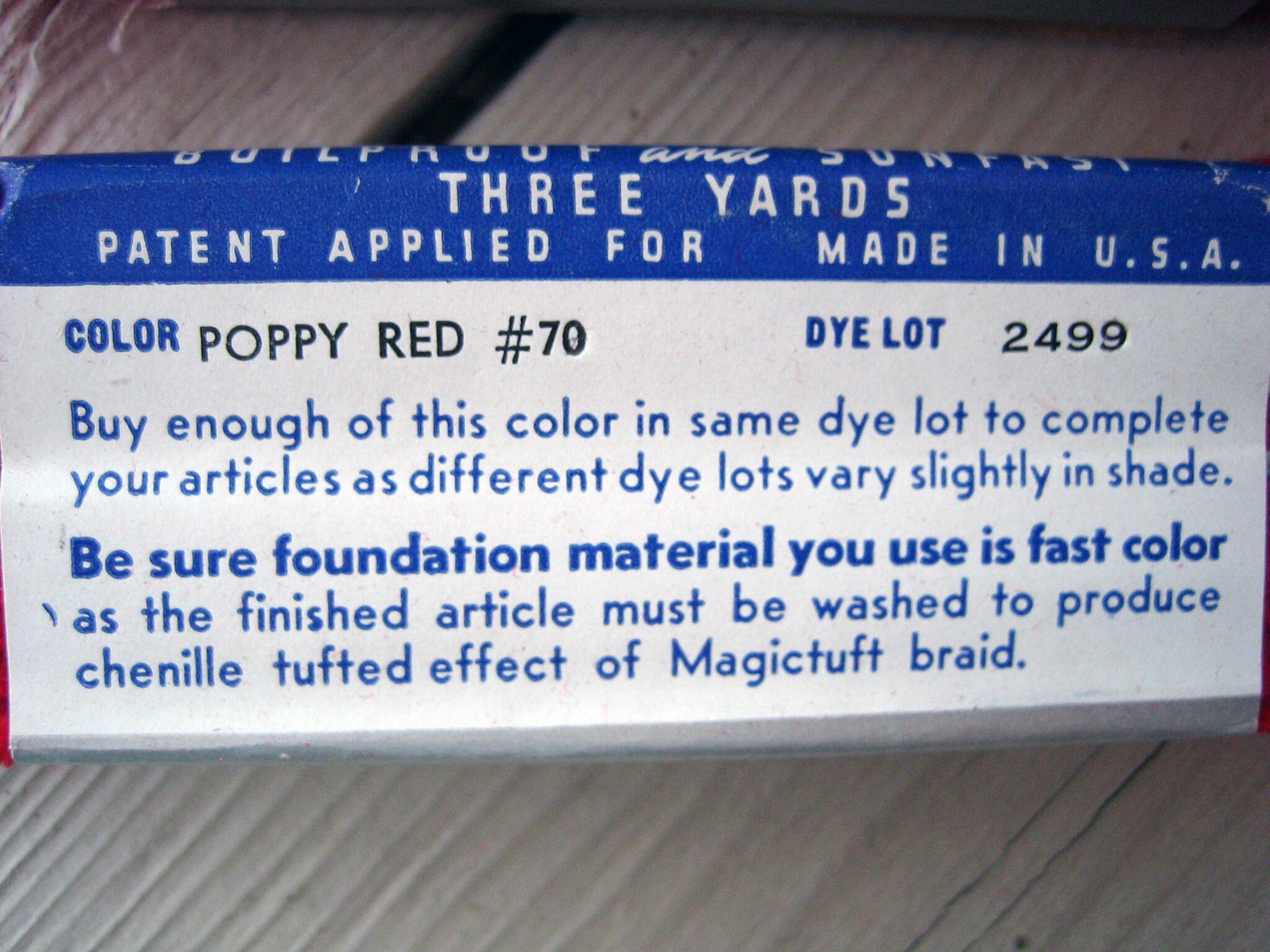 One Skein Vintage 1940s Tuft Cotton Braid for Chenille Tufted - Etsy