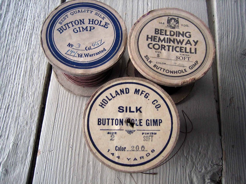 Restocked! 10 Yards 1920s Soft Finish Silk Button Hole Gimp Please Read ...