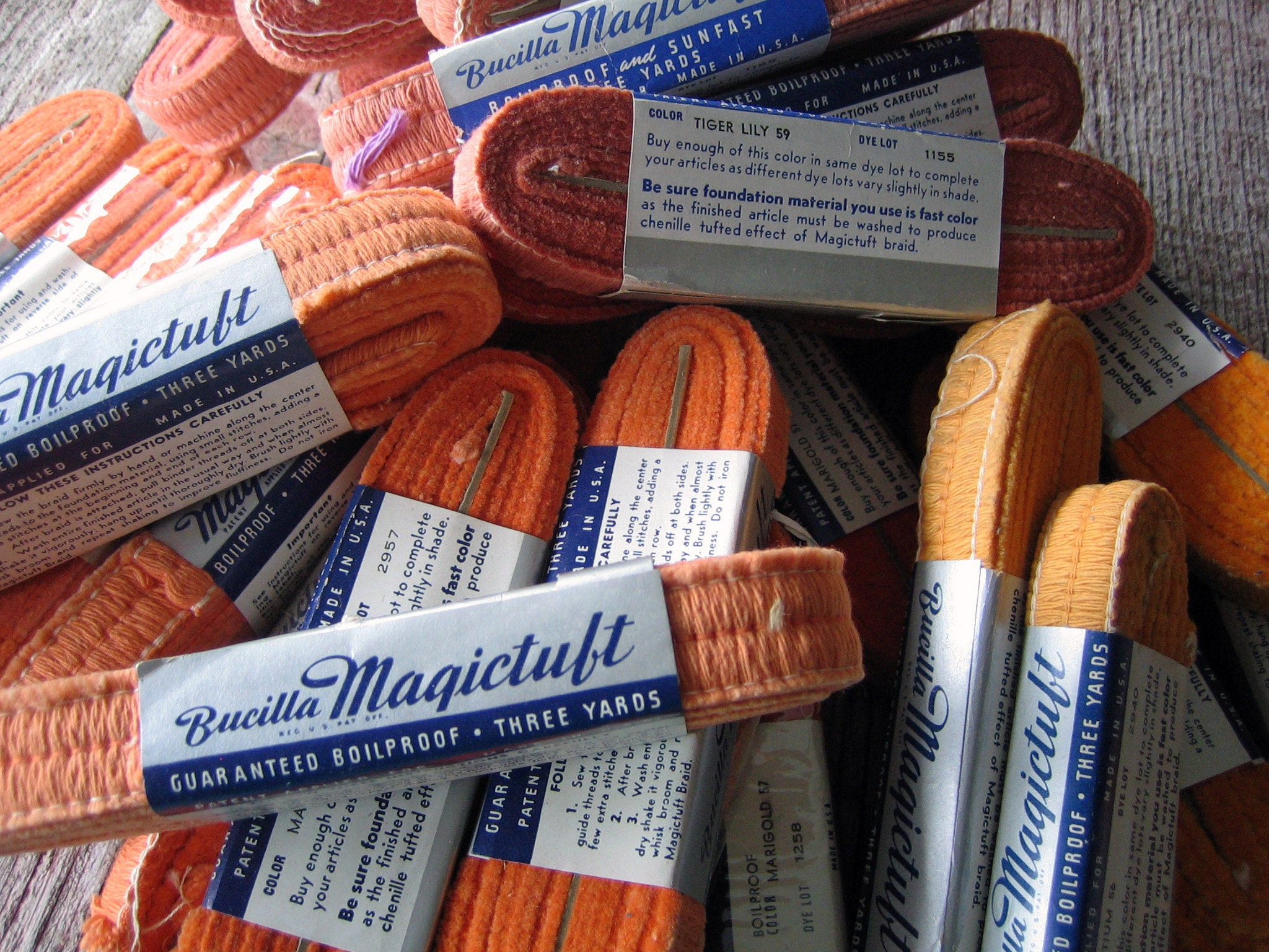 One Skein Vintage 1940s Tuft Cotton Braid for Chenille Tufted - Etsy