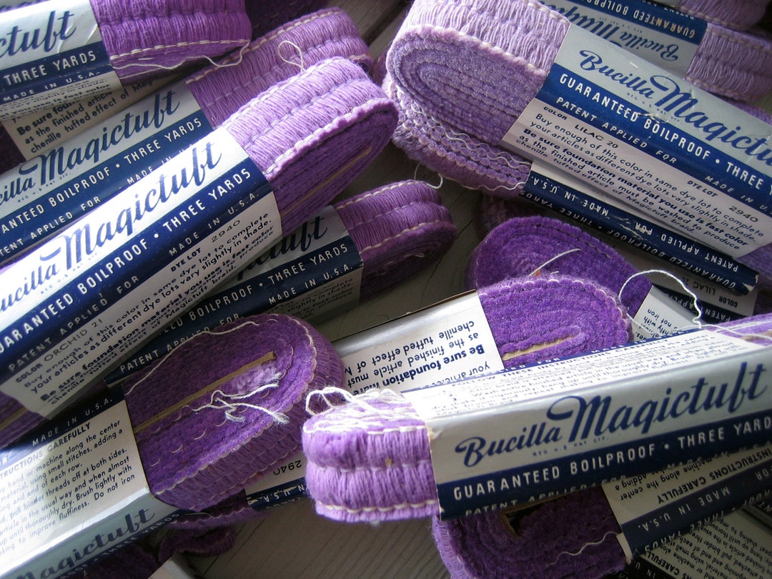 One Skein Vintage 1940s Tuft Cotton Braid for Chenille Tufted Effect ...