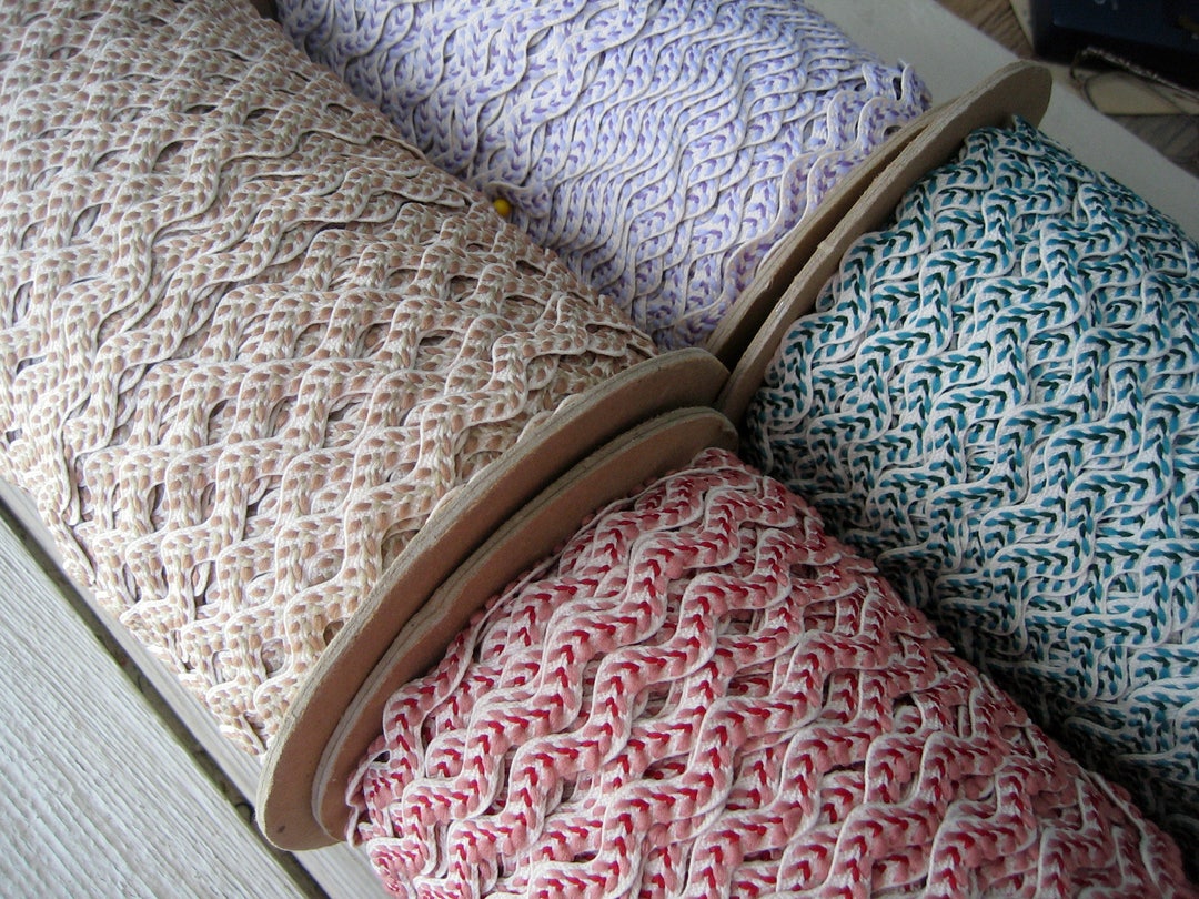 2 Yards Antique Vintage Mid-century Cotton Trim Ric Rac (ref A-5289 Box ...