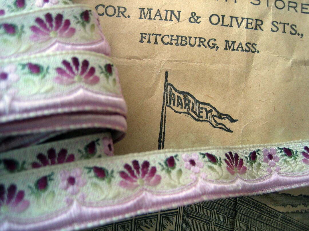 By the Foot Antique Edwardian Embroidered Ribbon Trim 1900s 1910s MORE ...