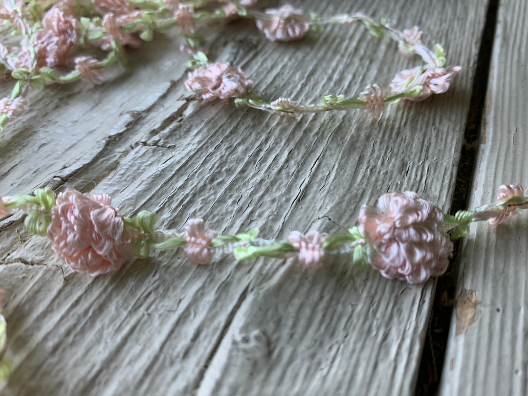 By the Foot Antique French Floss Floral Trimming Trim ref: A-7406 Box 9 ...