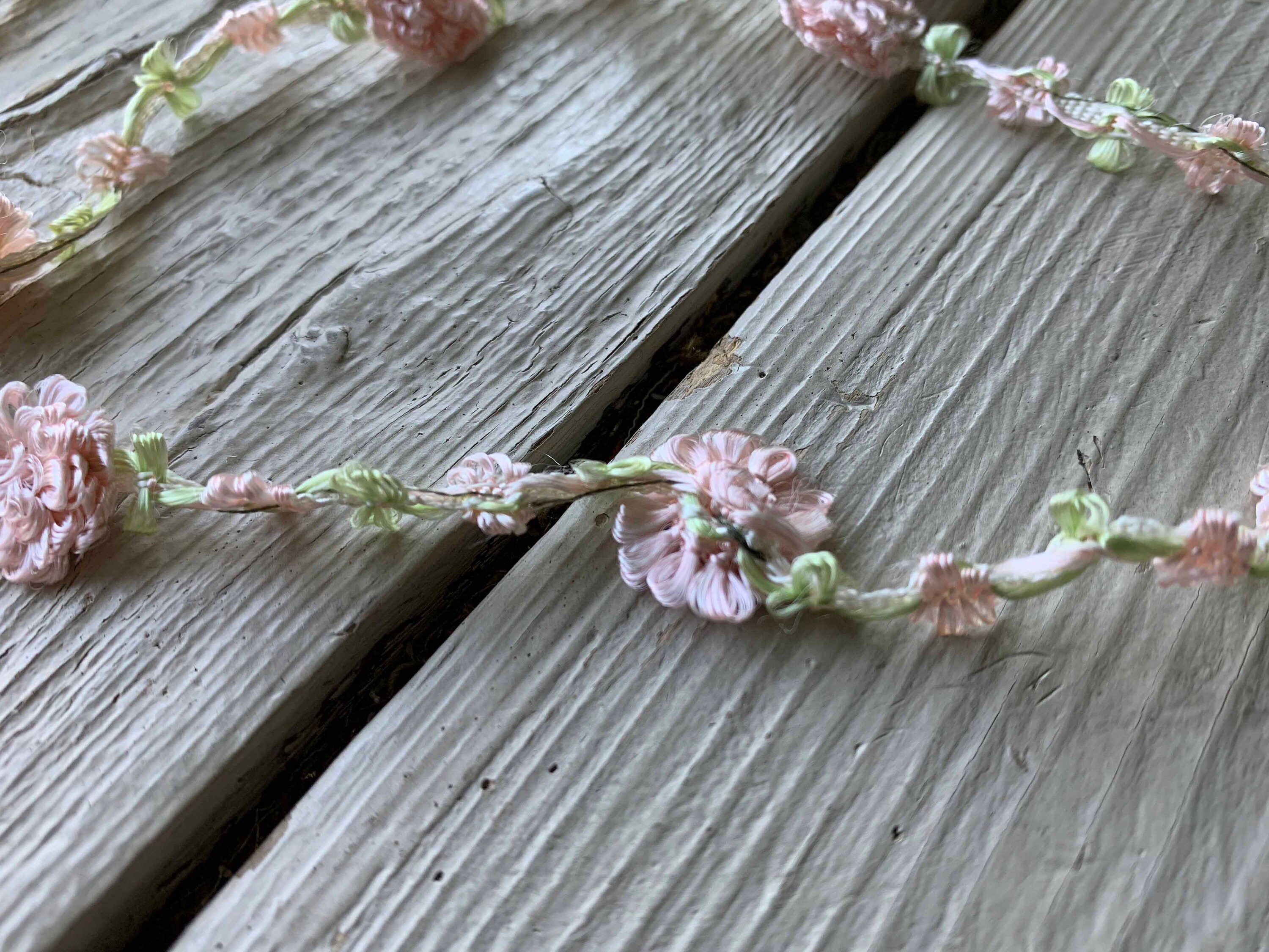 By the Foot Antique French Floss Floral Trimming Trim ref: A-7406 Box 9 ...