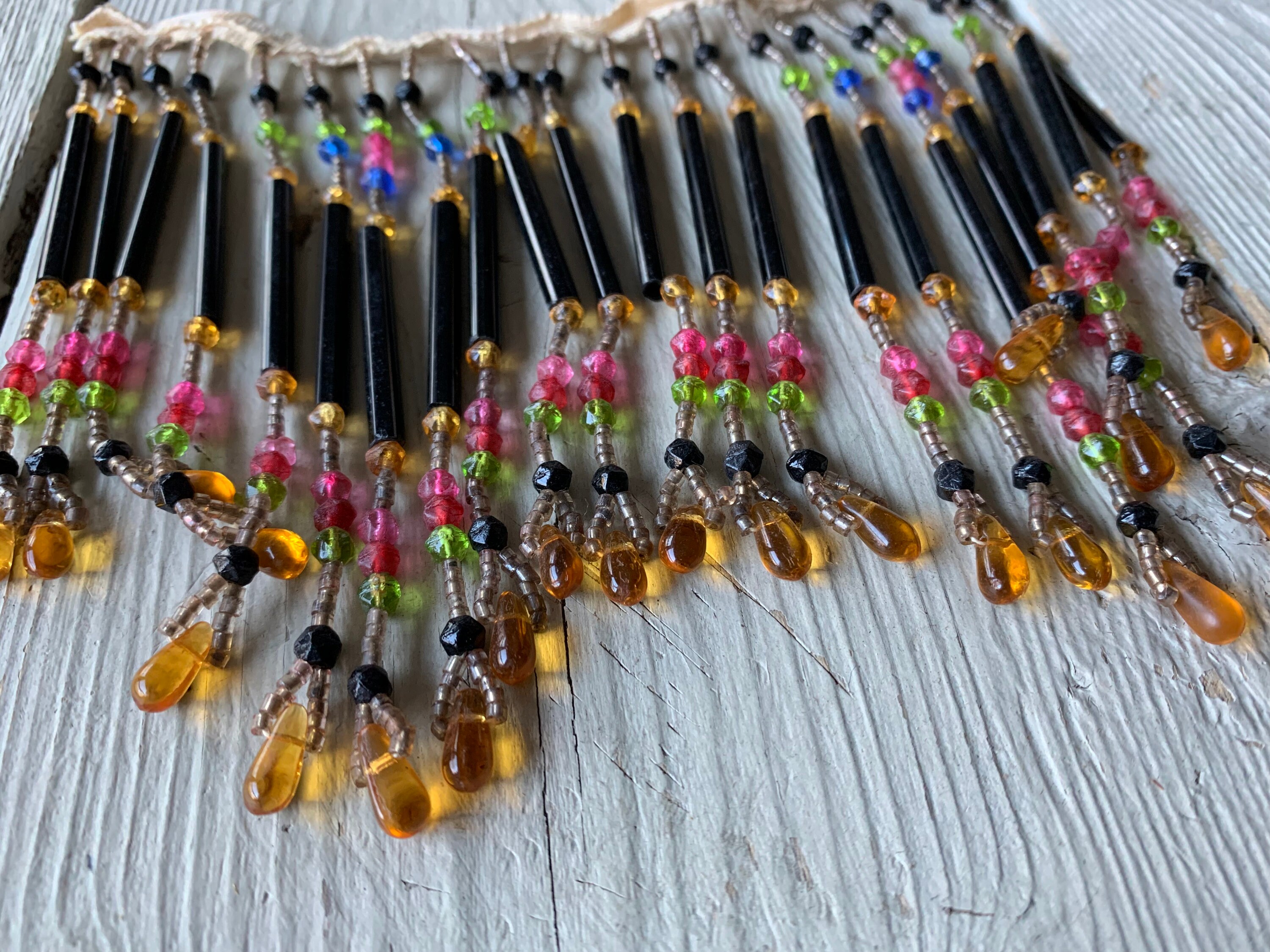 6 and 1/4 Inches Antique Beaded Fringe Fragment ref: A-3539/2 Box 6 - Etsy