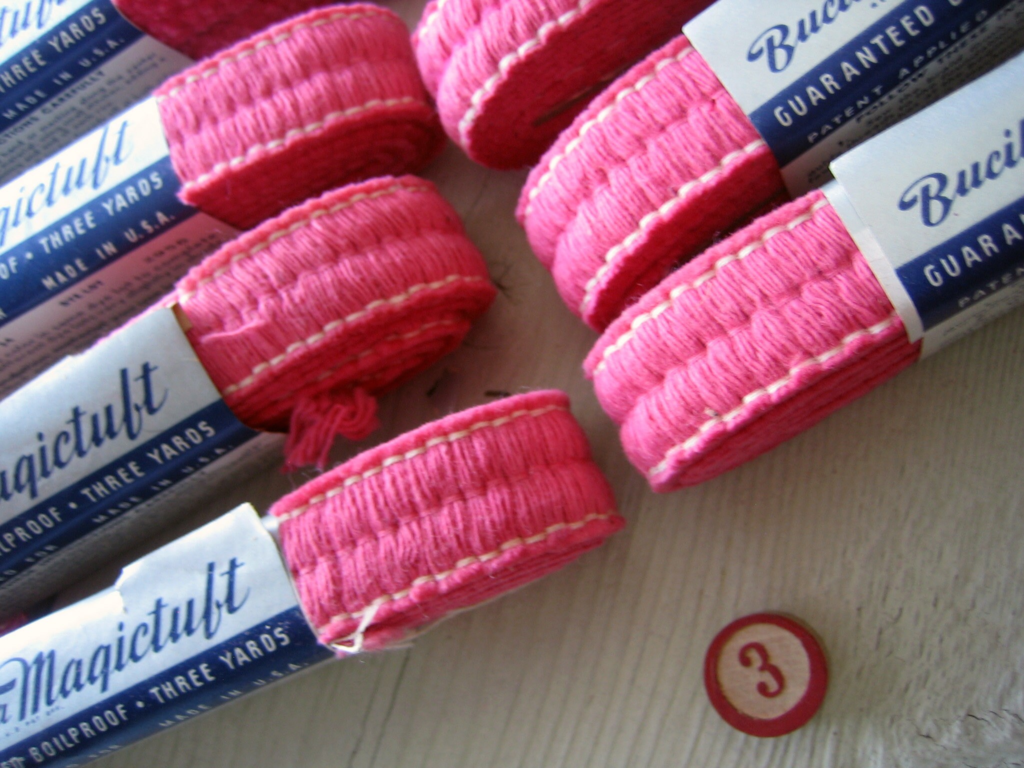 One Skein Vintage 1940s Tuft Cotton Braid for Chenille Tufted Effect ...