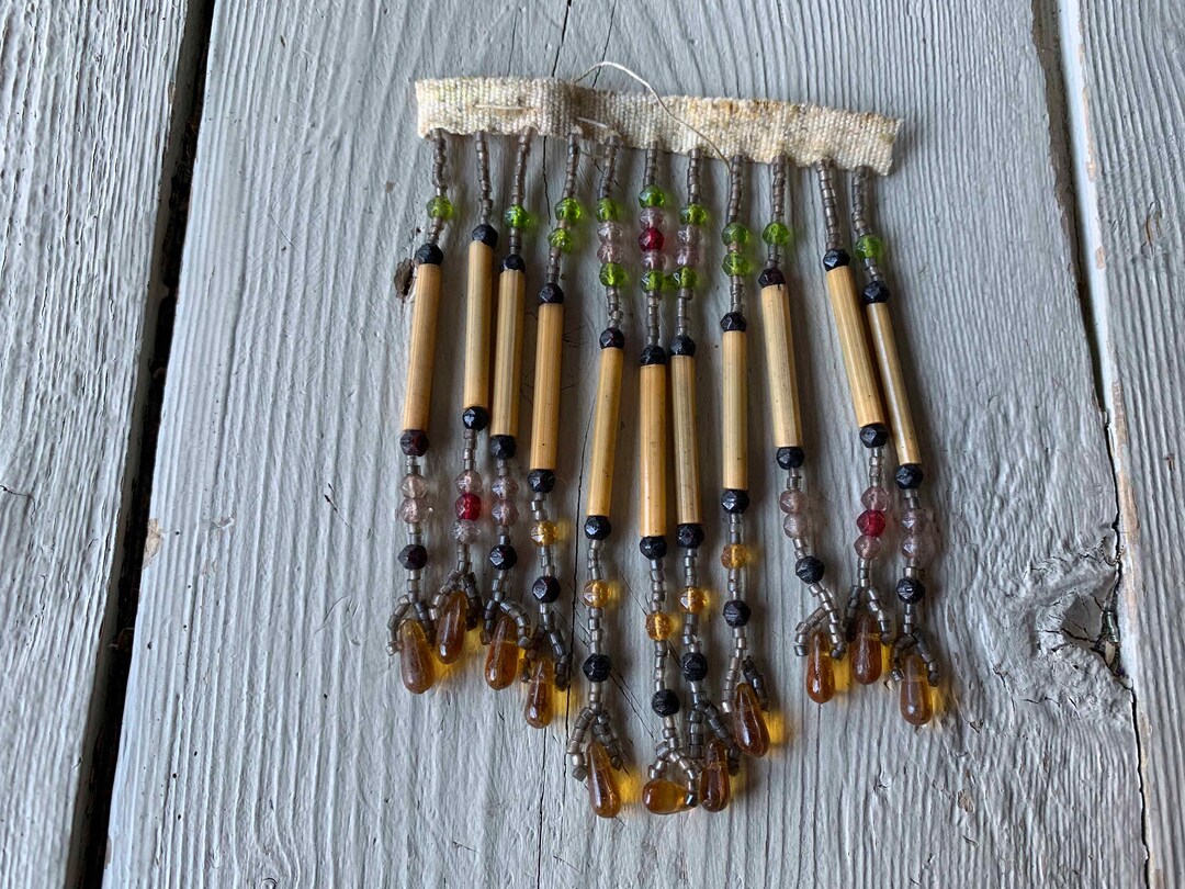 3 and 1/4 Inches Antique Beaded Fringe Fragment ref: A-3203/5 Box 6 - Etsy
