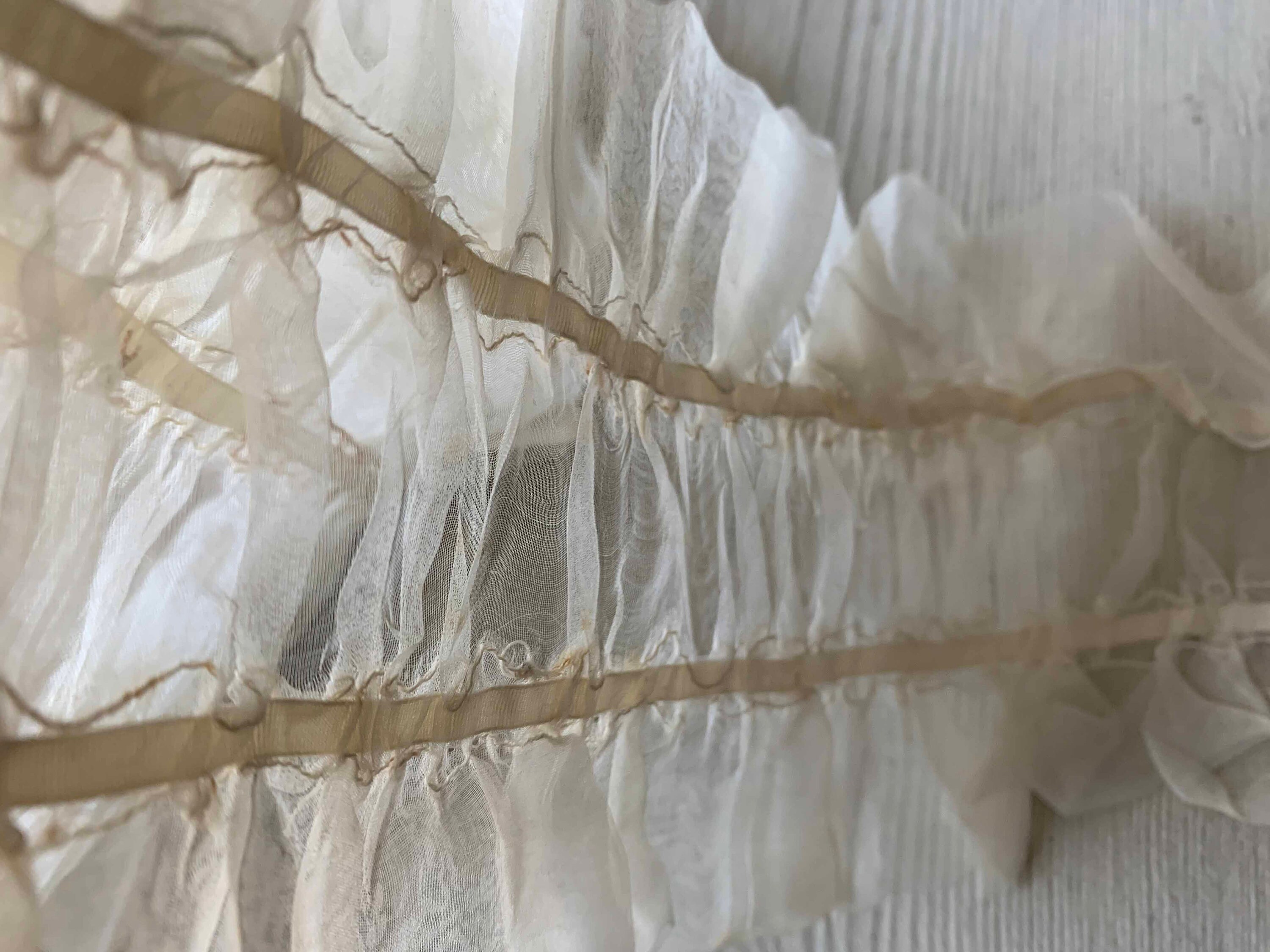 By the Foot Gossamer Pleated and Gathered Trim Repurposed From a 1920s ...