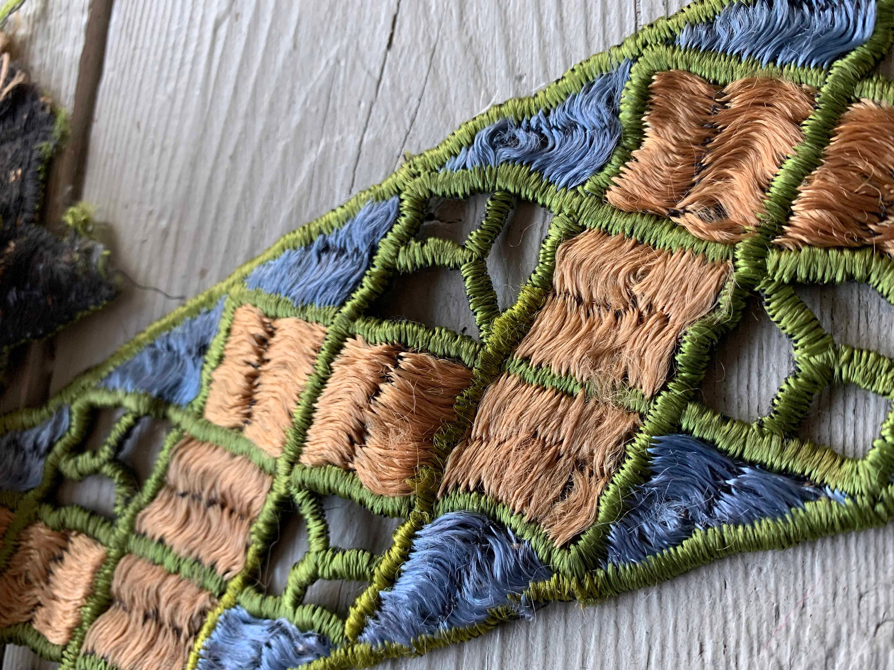 1 Yard Antique Victorian Cut Out Embroidered Trim Art Deco ref: A-5664 ...