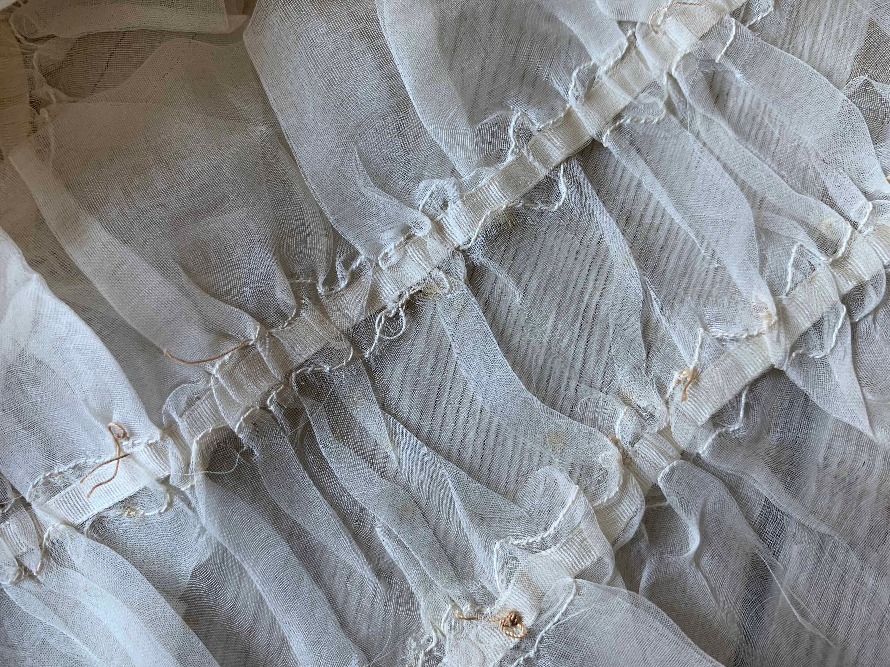 By the Foot Gossamer Pleated and Gathered Trim Repurposed From a 1920s ...