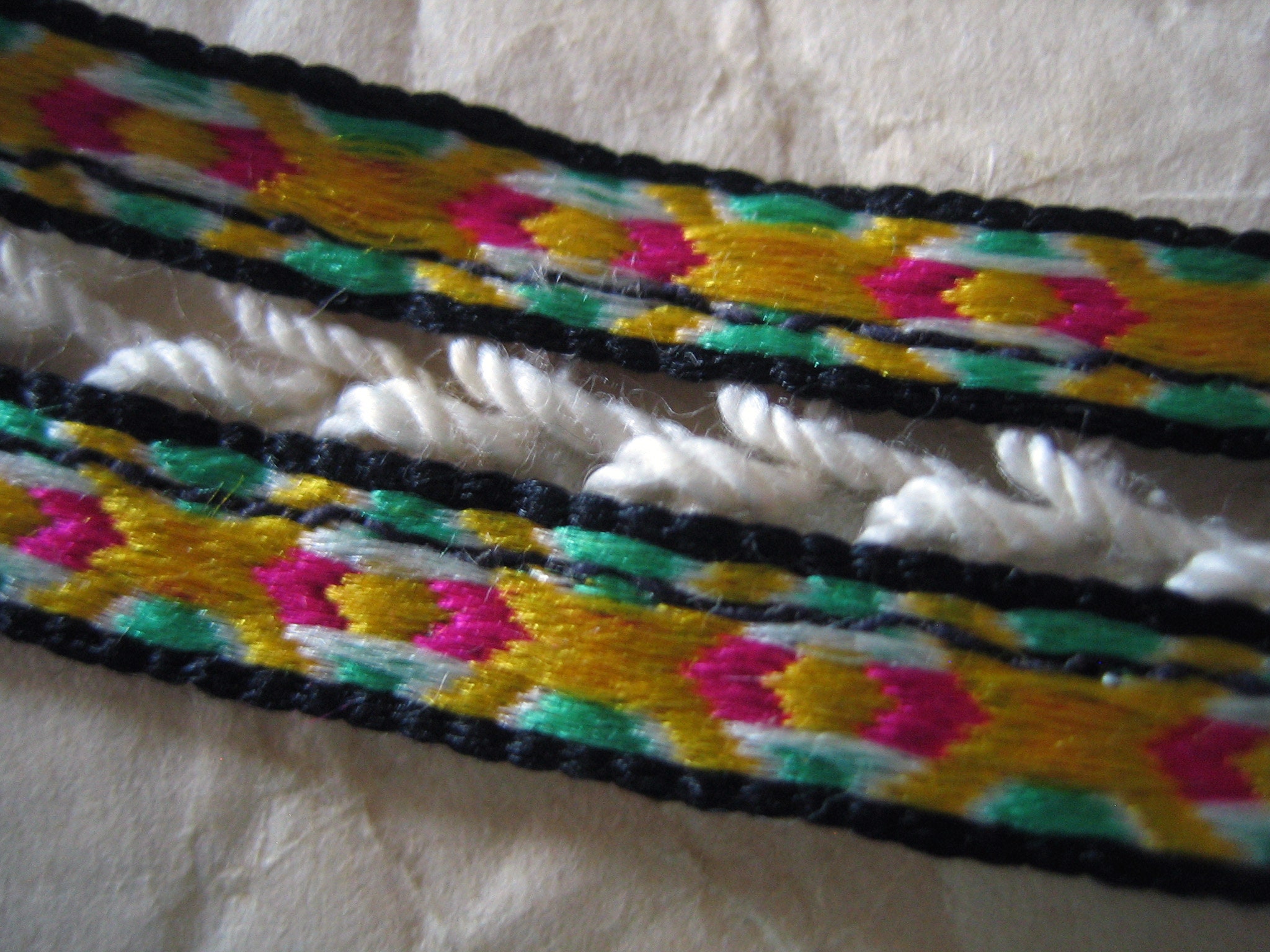 1/2 Yard Antique Edwardian Embroidered Ribbon Trim 1900s 1910s MORE ...