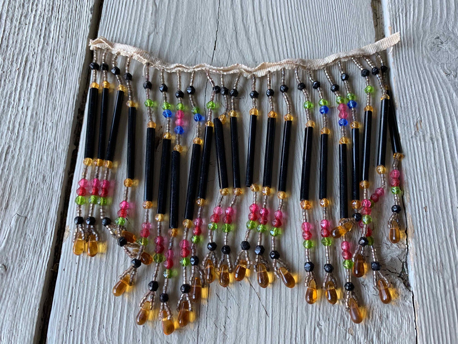 6 and 1/4 Inches Antique Beaded Fringe Fragment ref: A-3539/2 Box 6 - Etsy