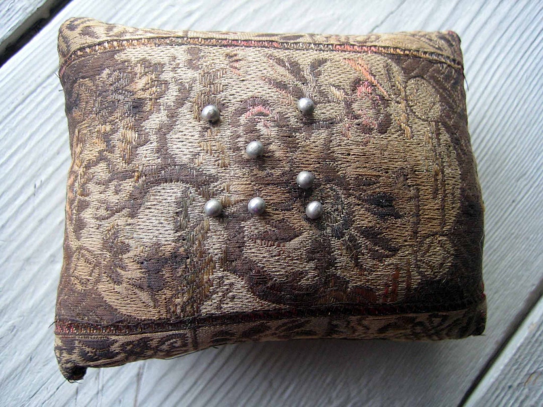 Antique Victorian Brocade Embroidered Pin Cushion (ref: A-6676 Box 2 ...