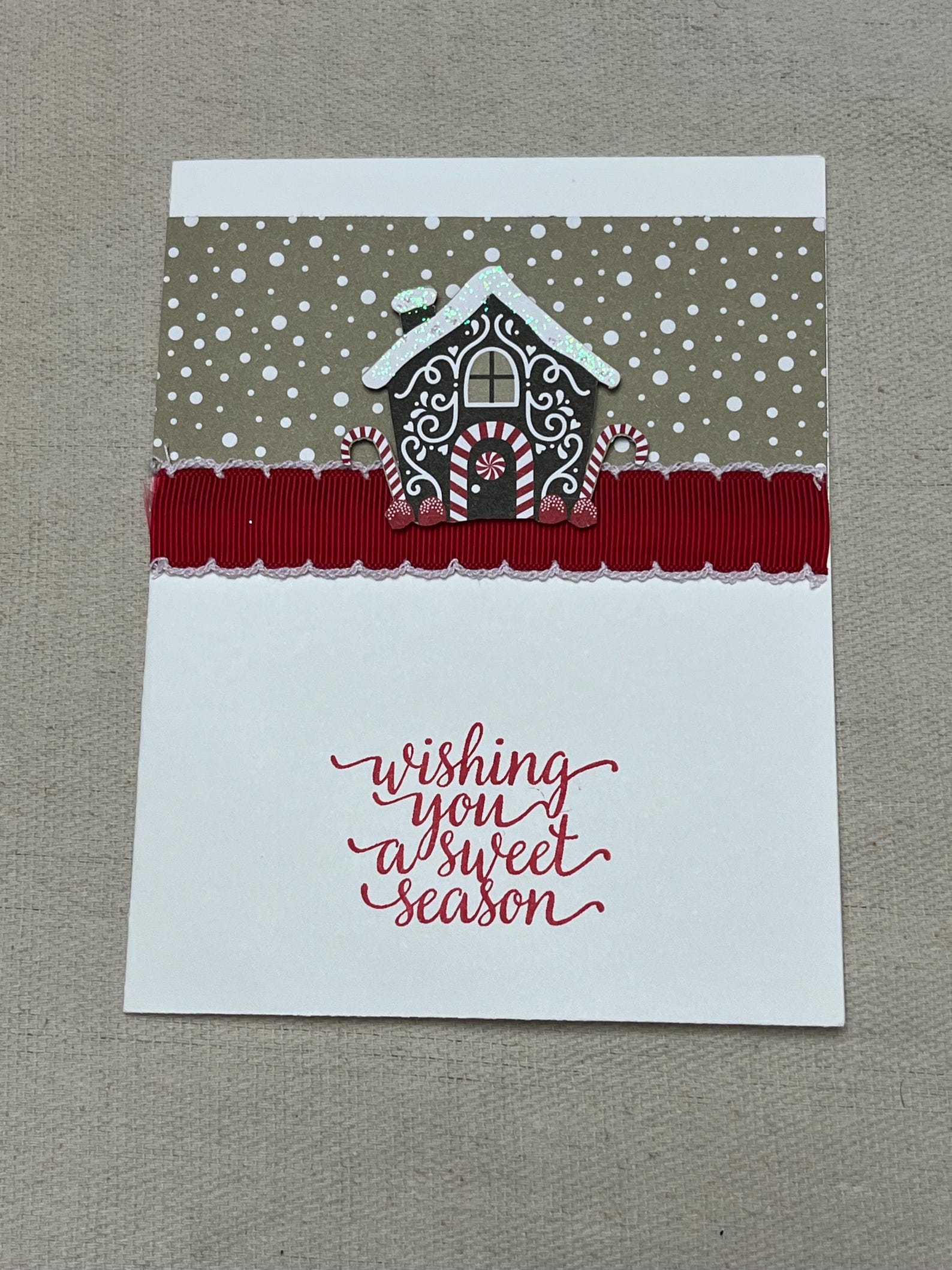 Gingerbread House Card, Handmade - Etsy