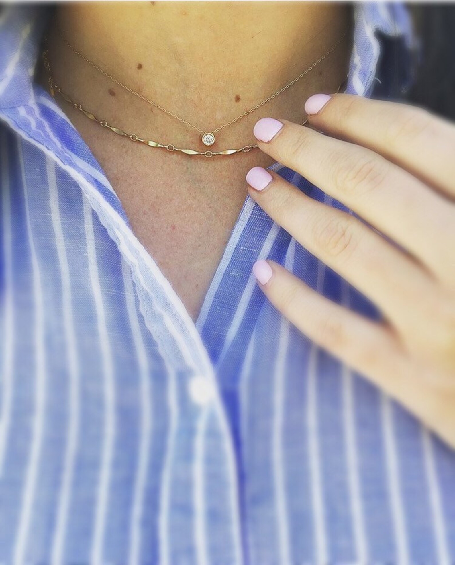 Single Diamond Necklace, Solitaire Diamond Necklace, Small Diamond ...