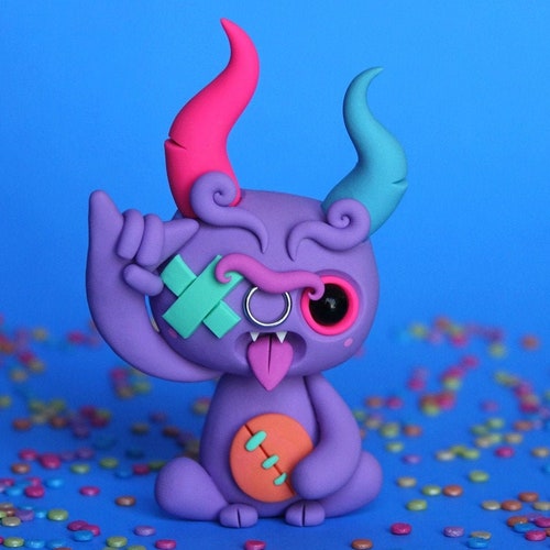 Random CYCLOPS Littlelazies 1 Miniature Monster Polymer Clay - Etsy