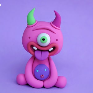 Random CYCLOPS Littlelazies | 1 Miniature Monster Polymer Clay ...