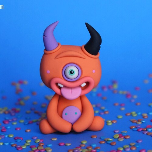 Random CYCLOPS Littlelazies 1 Miniature Monster Polymer Clay - Etsy
