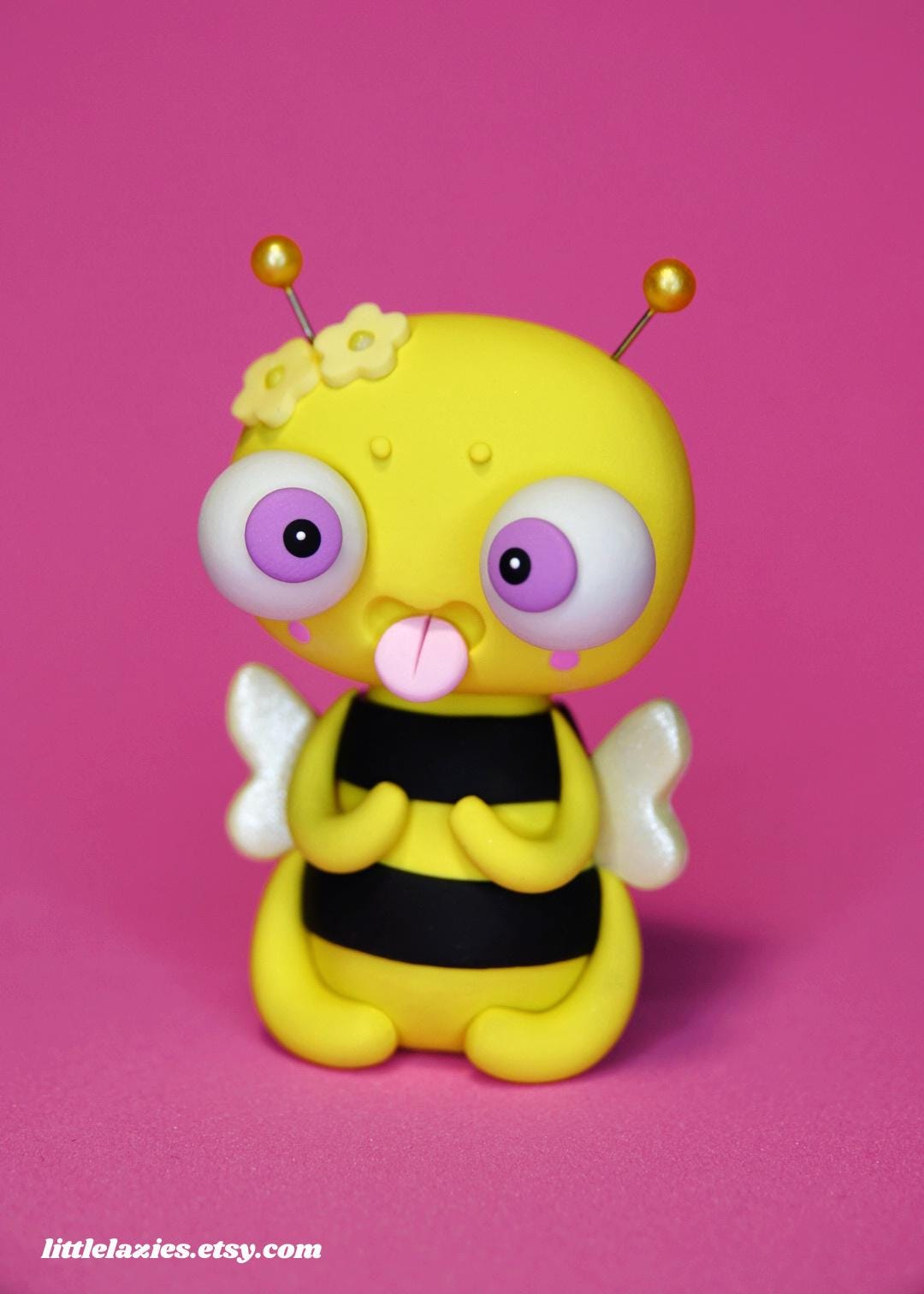 Little Lazies "bumblebee Lazy" | 1 Miniature Polymer Clay Sculpture ...