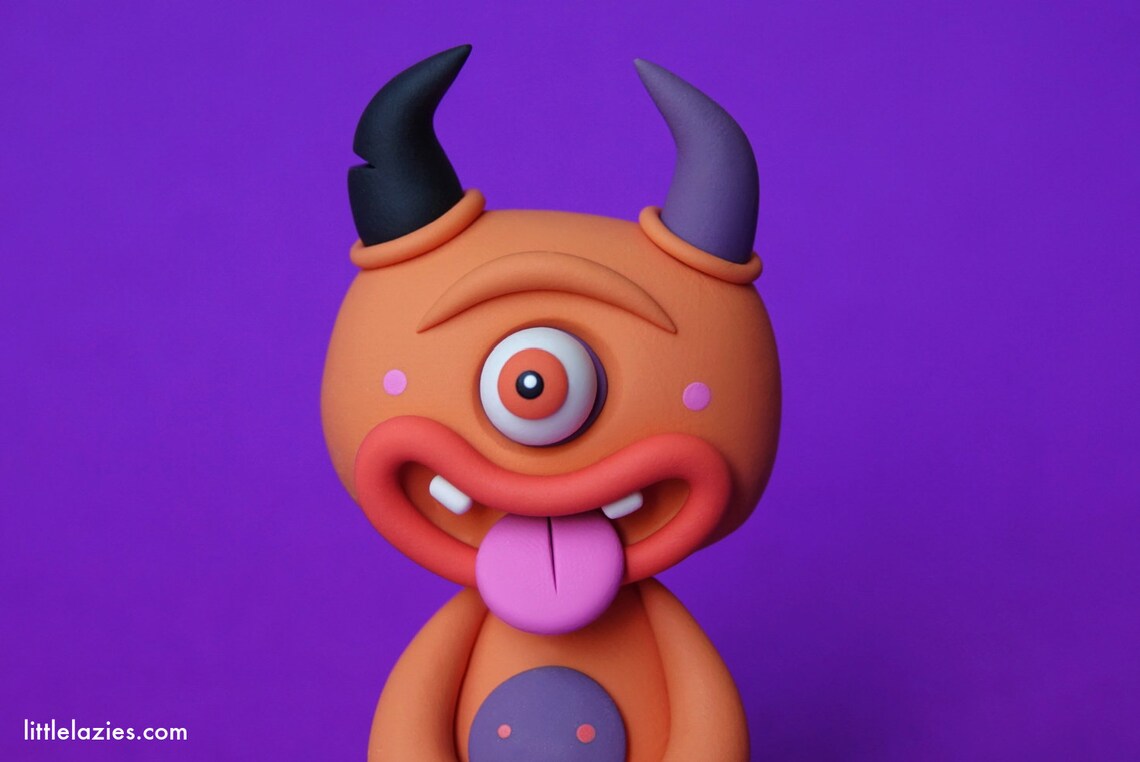 Random CYCLOPS Littlelazies 1 Miniature Monster Polymer Clay - Etsy