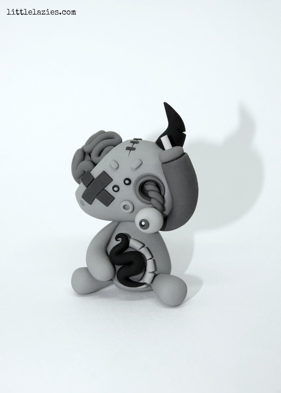 B&W Zombie Polymer Clay Sculpture: Handmade Miniature Monster - Etsy