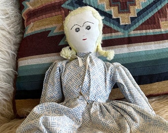 Antique Hand Made Rag Doll - Etsy