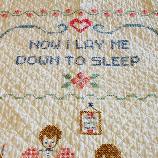 Cross Stitch Crib Blanket - Etsy