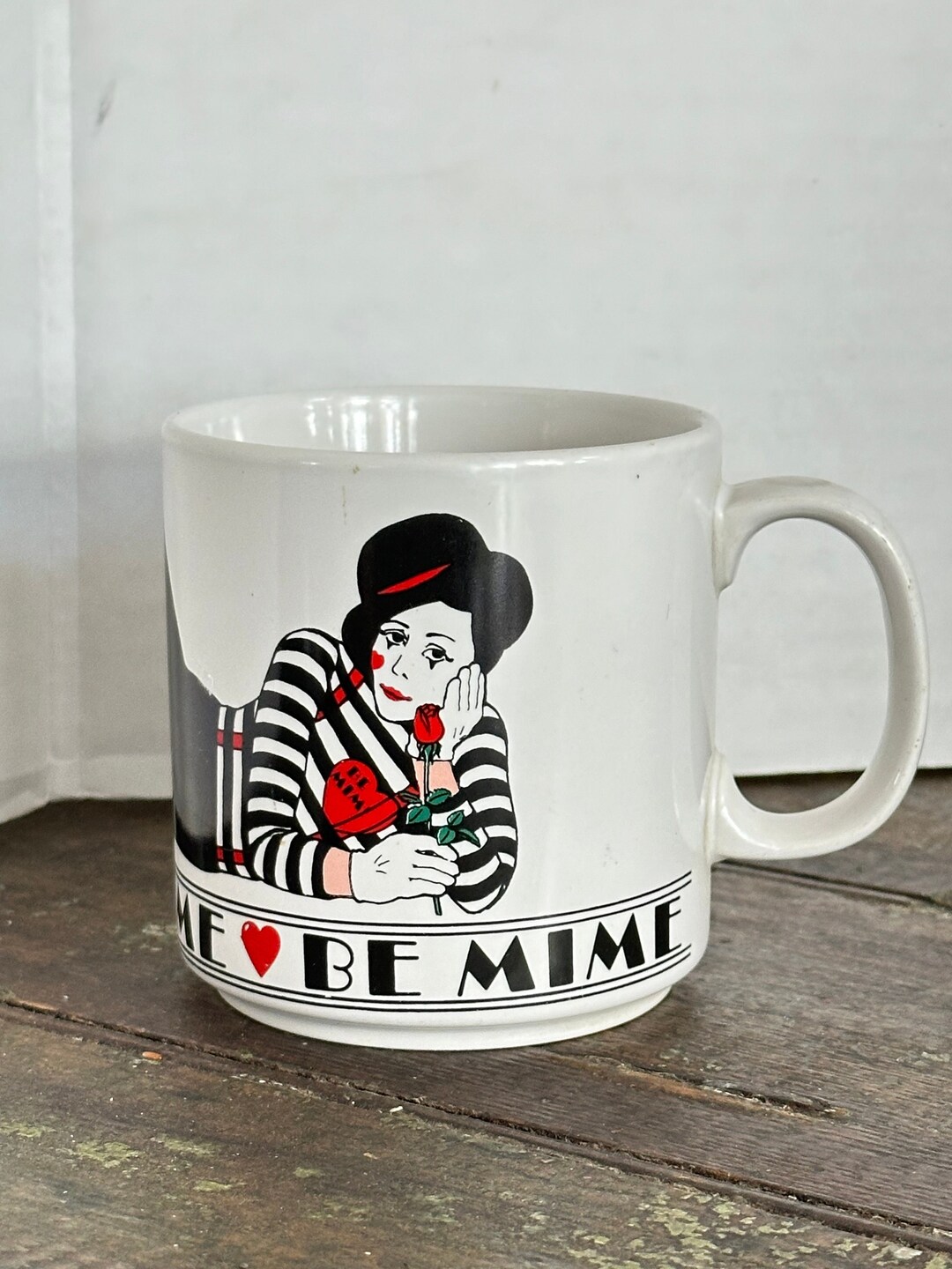 Vintage “BE MIME” Mime MUG Cup Coffee Tea Love Mimes - Etsy