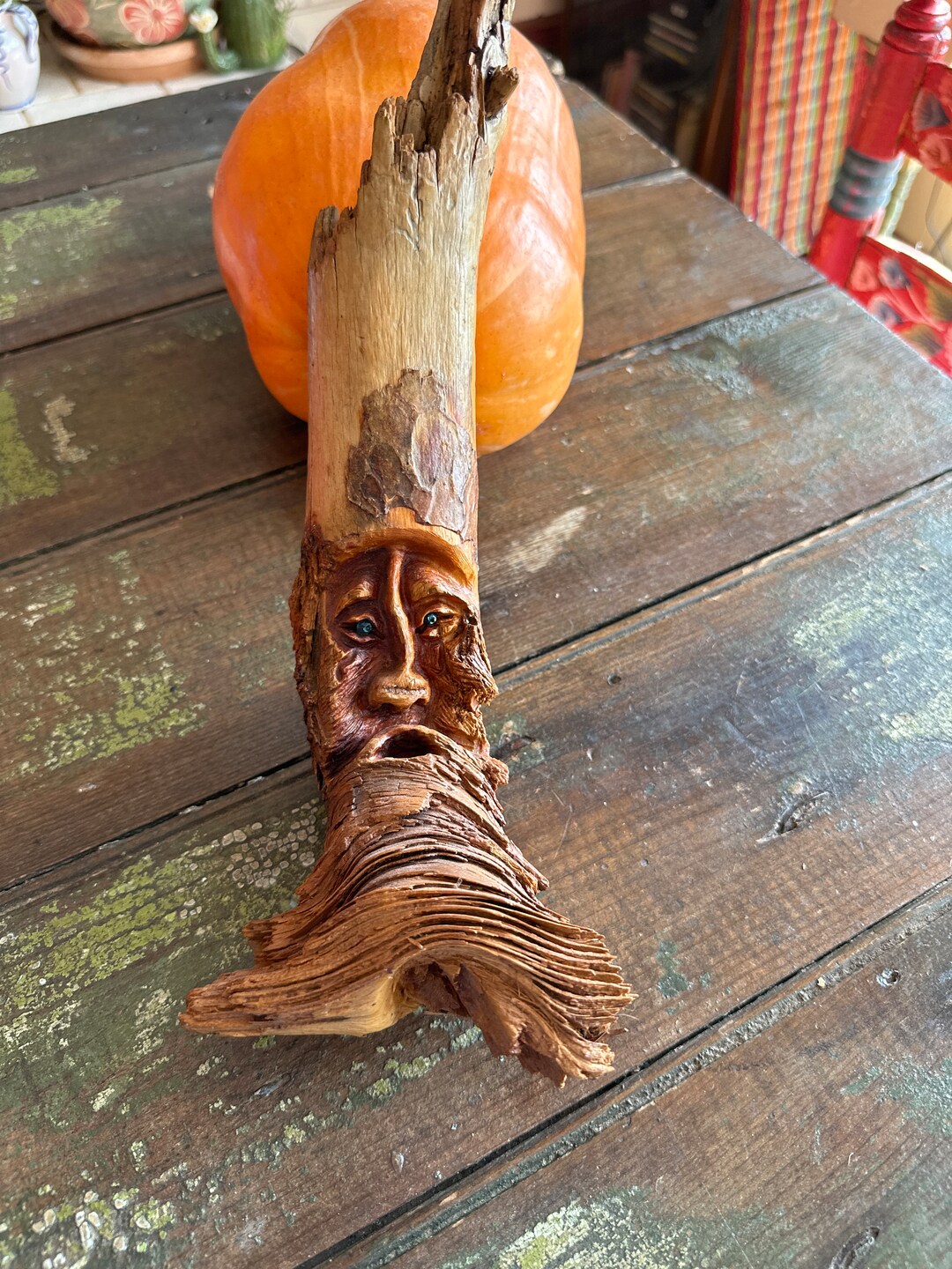 Vintage WOOD Tree SPIRIT Tree Carving Folk ART Homberger 93 Outsider - Etsy