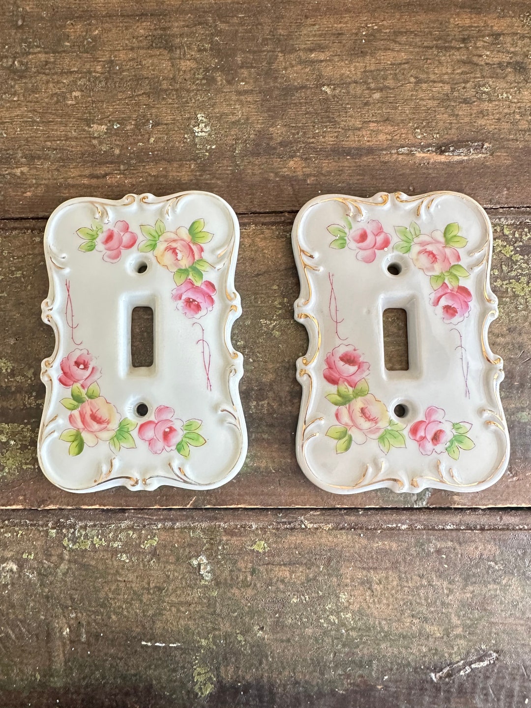 1950’s Vintage Switch OUTLET Covers PORCELAIN SWITCH Cover Plate W ...