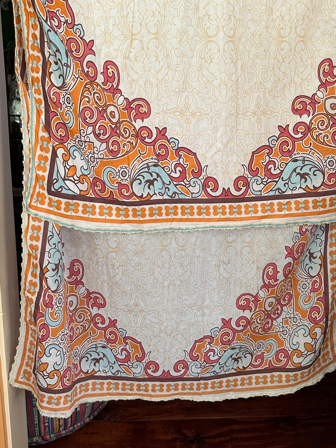 Retro Sheer INDIAN CLOTH Curtain FABRIC Tablecloth - Etsy