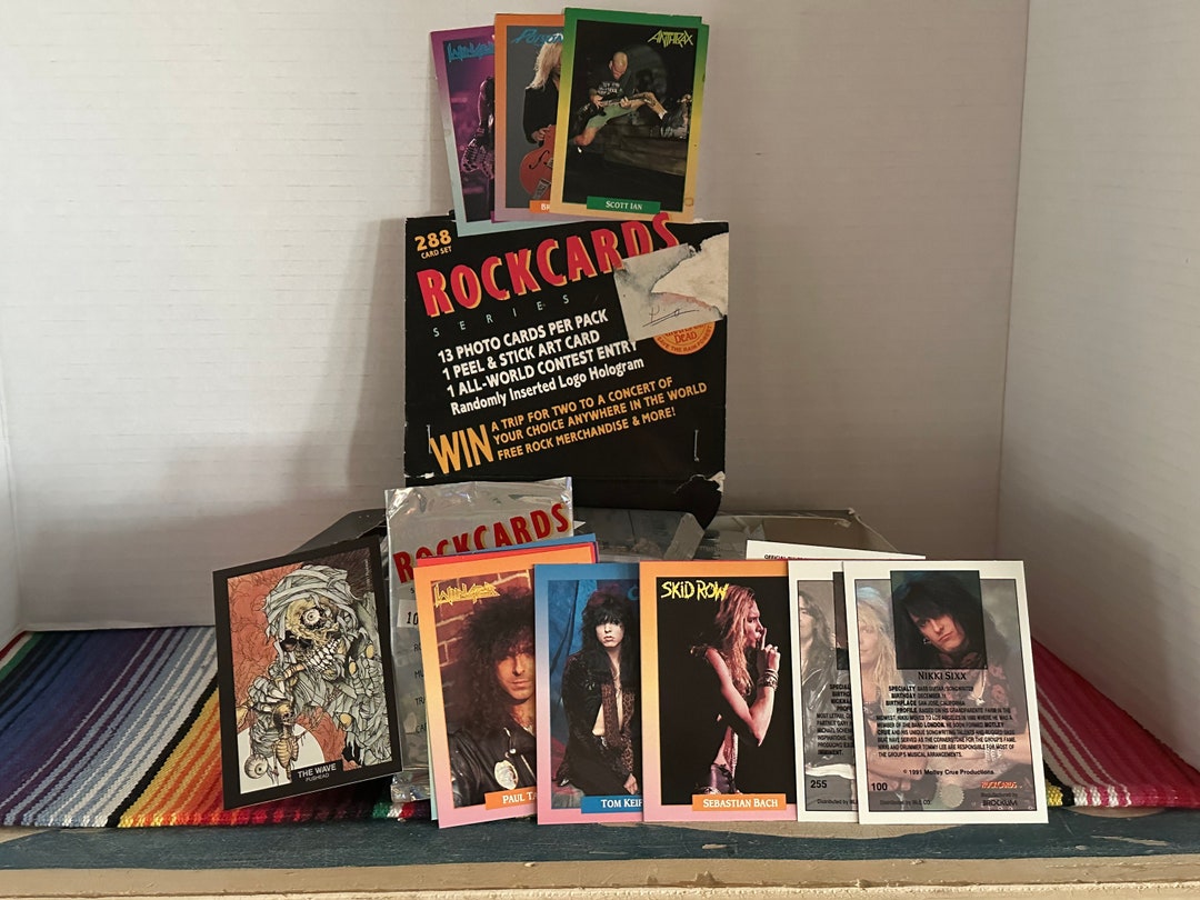 5 Packs 1980s ROCK CARDS Mint 13 Card PACKS Rock N Roll Heavy Metal ...