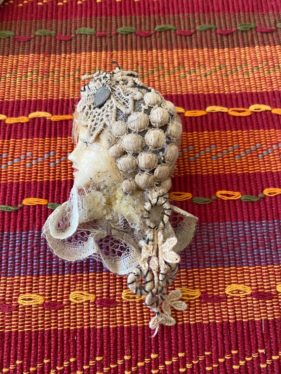 70s ViNTAGE LADiES HeAD BROOCH "ViCTORIAN" Face Costu… - Gem