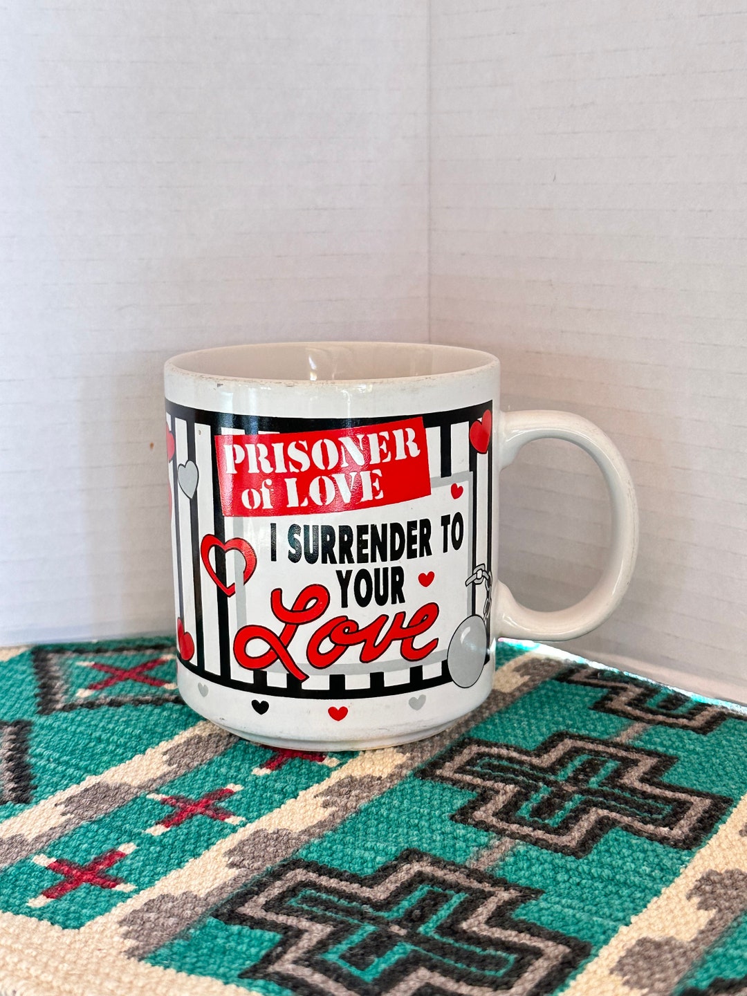 Vintage PRISONER of Love MUG Coffee CUP Tea Cup Girlfriend Boyfriend ...
