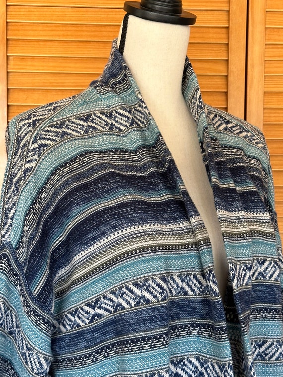Vintage CHAPS Southwestern Cardigan: Hand Knit Cotton… - Gem