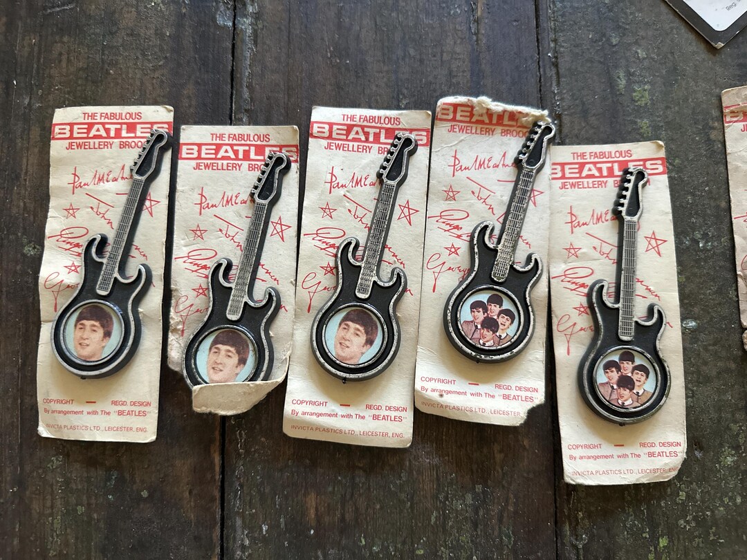Vintage Beatles Guitar Pin: John Lennon, 1960s England - Etsy
