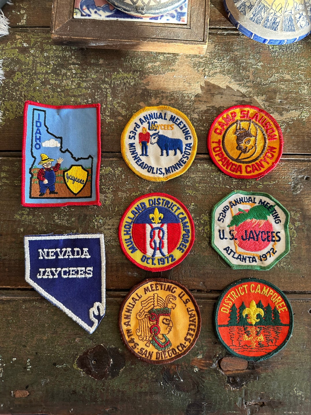 Vintage JAYCEES/BSA Patches: Iron On/sew on - State & Place Names Patch ...