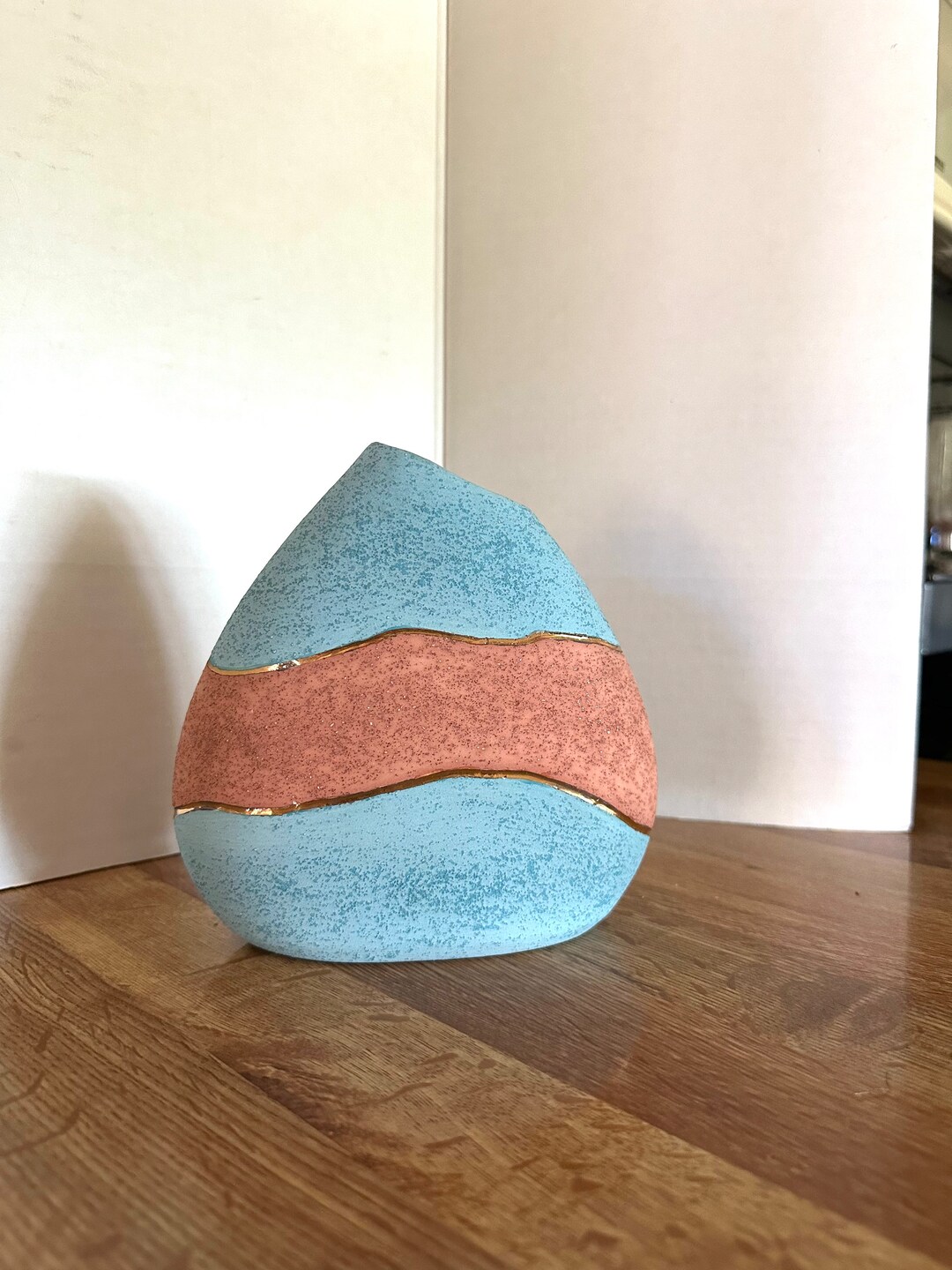 Vintage Asymmetrical Vase: Hand-painted Southwestern Pottery - Etsy