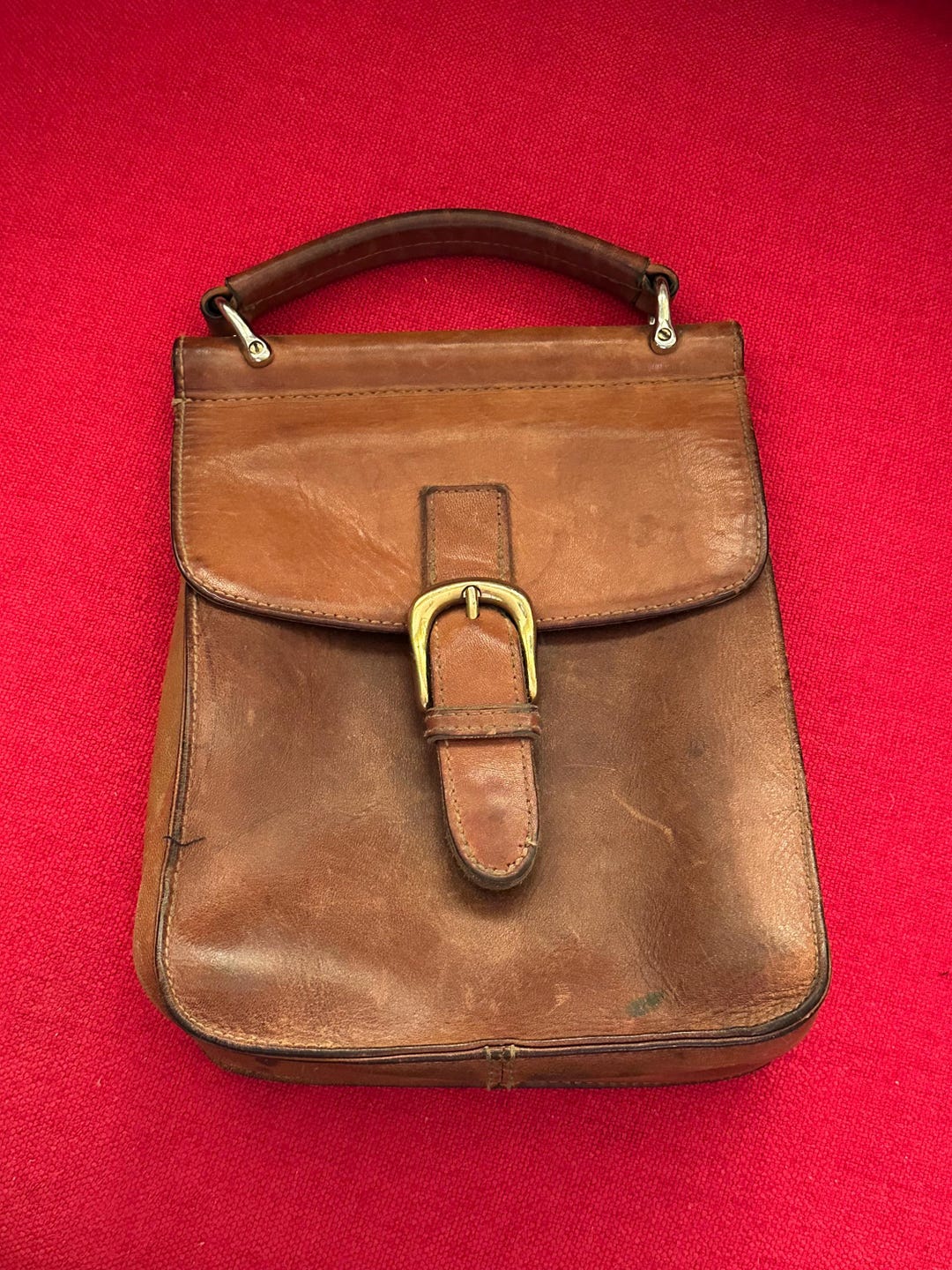 Vintage G H Bass Leather Handbag: 1980s Secretary Purse - Etsy