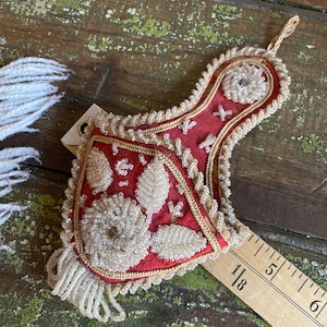 Beautiful ANTIQUE Beaded WALL POCKET Vintage 1900's Hand Made - Etsy