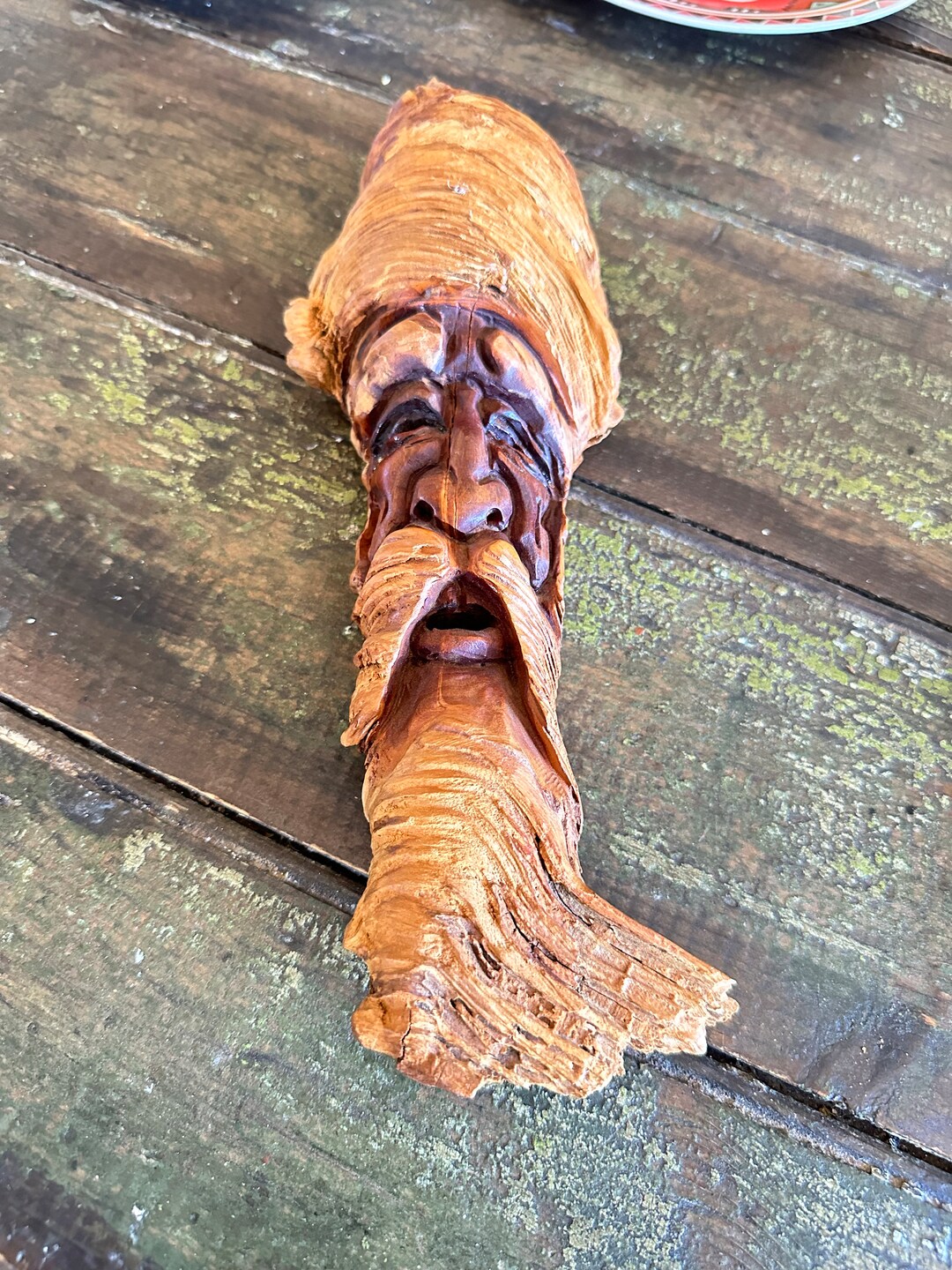 Vintage WOOD Tree SPIRIT Tree Carving 1983 Folk ART Outsider - Etsy