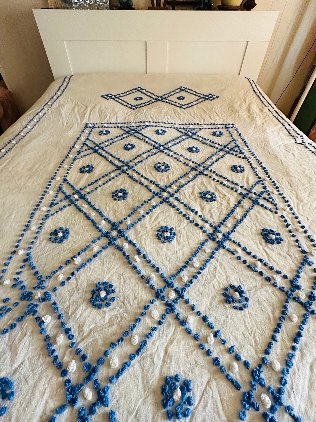 1950’s Vintage CHENILLE BEDSPREAD 1940’s Blanket BEDDING - Etsy