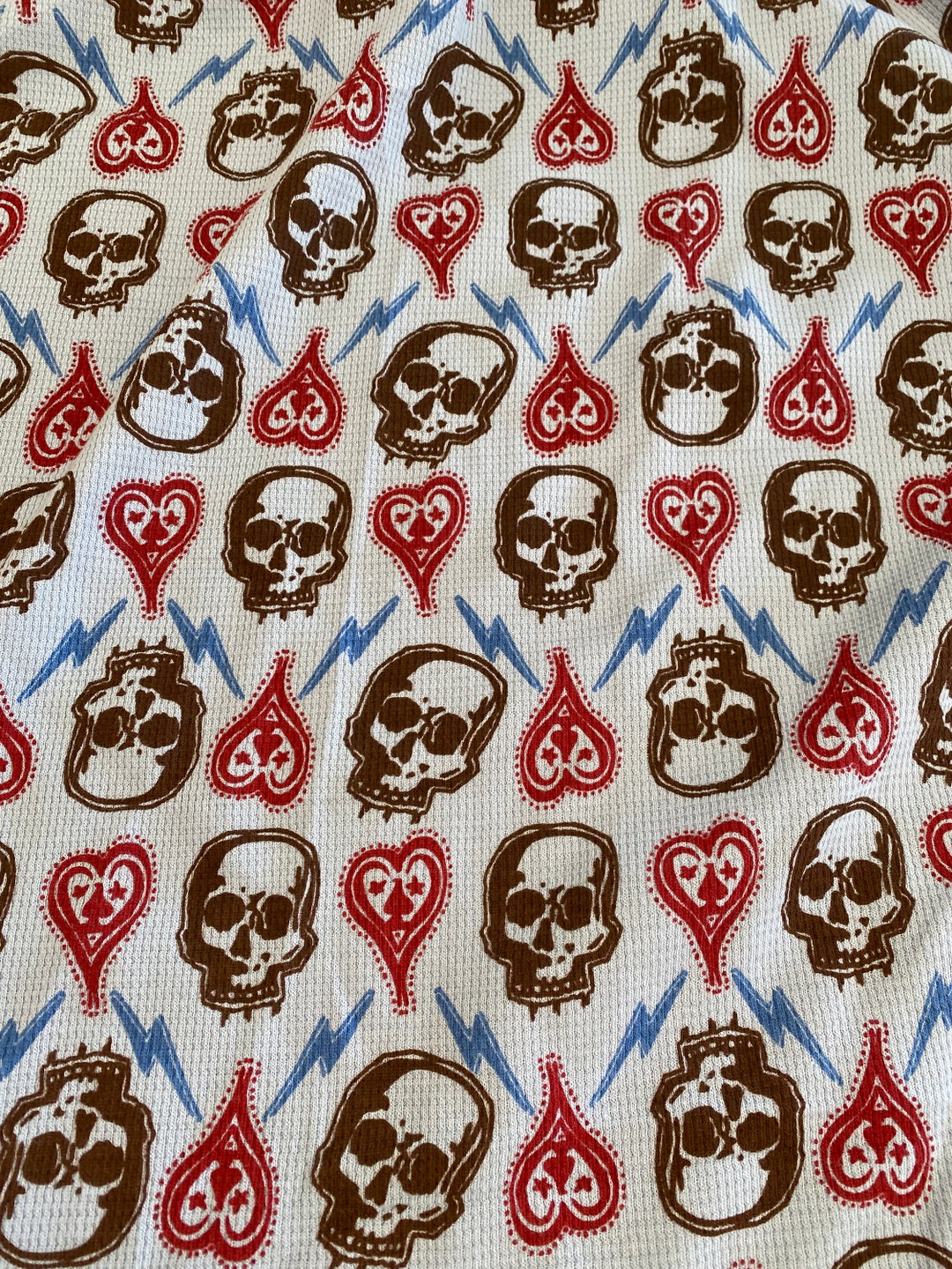 Cool Vintage Dead Stock 90s SKULL THERMAL Shirt Waffle Knit - Etsy