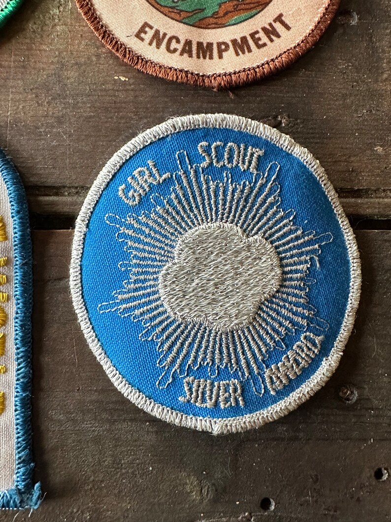 Vintage 1980s Girl Scout Patches: Novelty Denim Patches - Sold ...