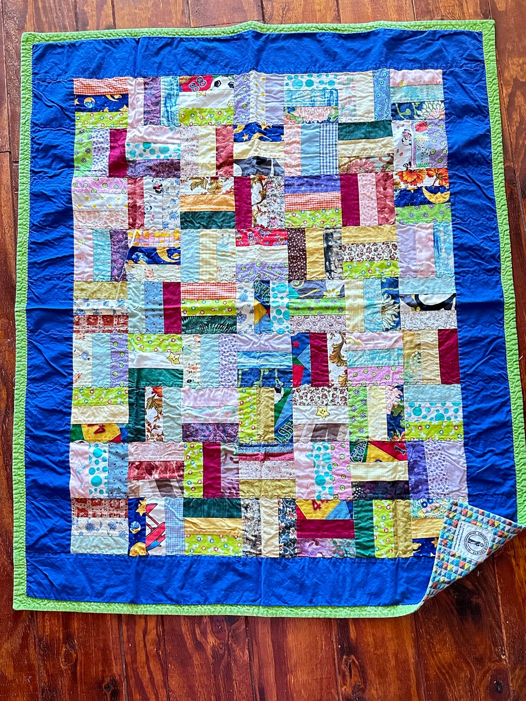 VINTAGE PATCHWORK QUILT Throw Handmade 36 X 48 - Etsy
