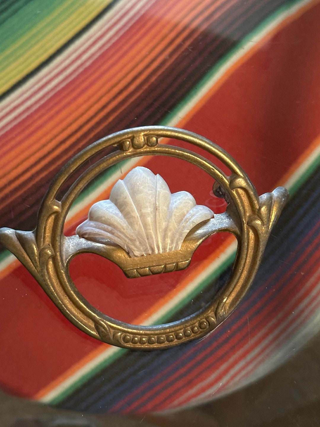 10 Vintage Celluloid & Metal 1930s DRAWER Shells HANDLES PULLS Art Deco ...