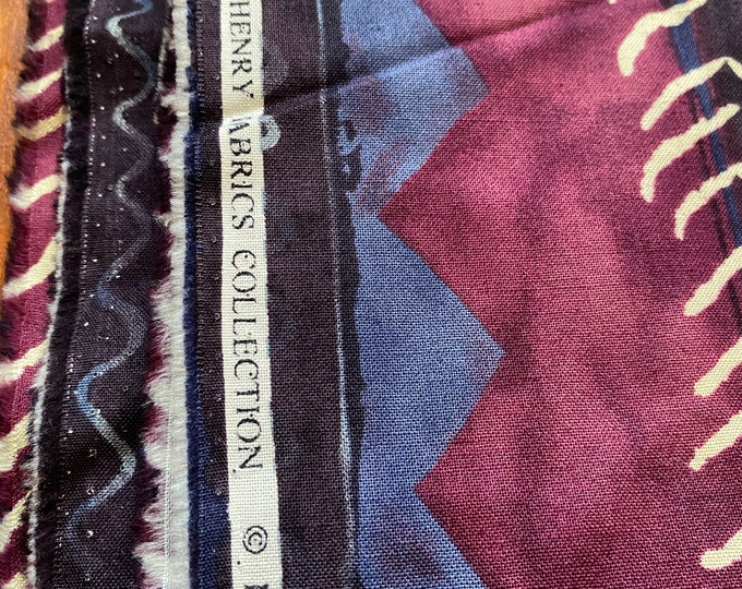 2.5 Yds CHEYENNE Print FABRIC Vintage 1997 Alexander Henry Design ...