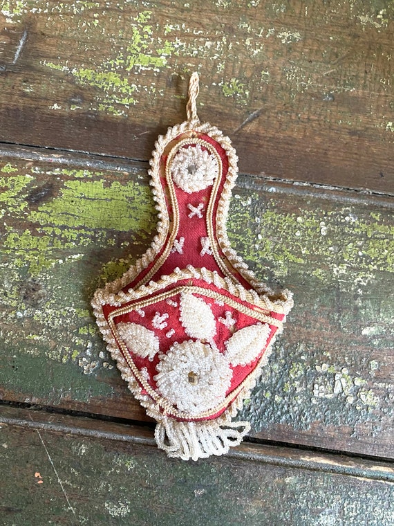 Beautiful ANTIQUE Beaded WALL POCKET Vintage 1920s - Etsy